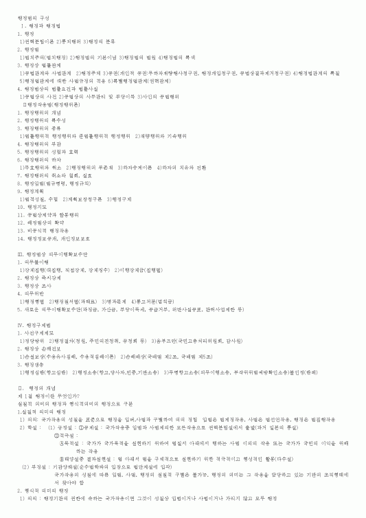 행정법의 구성