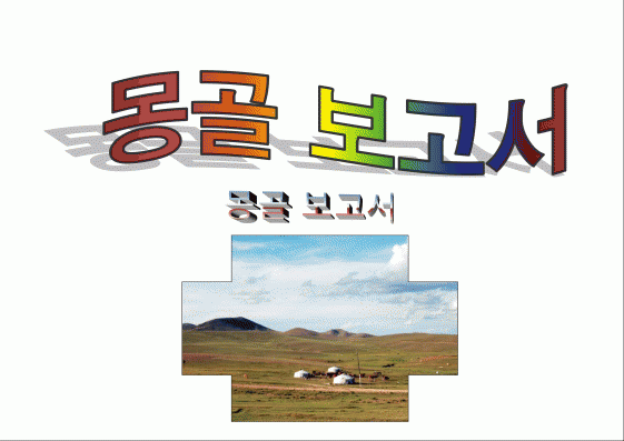 몽골 보고서 레포트 자료