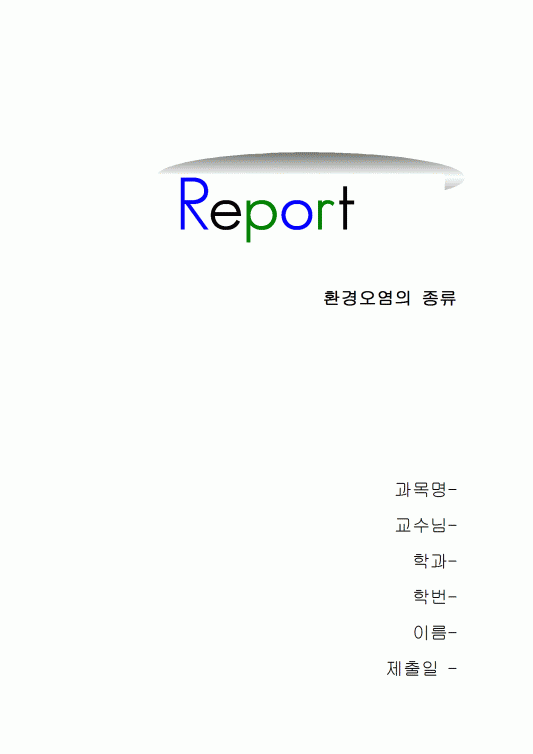 [환경 ] 환경오염의 원인과 종류 발생요인