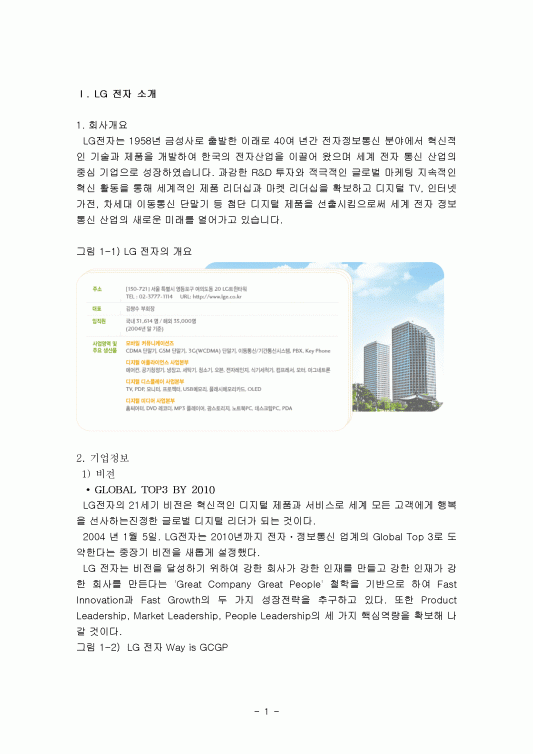 [마케팅] LG 전자 마케팅 분석