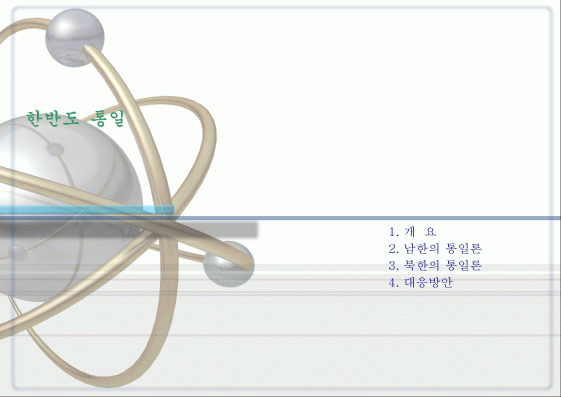 한반도 통일 레포트 자료