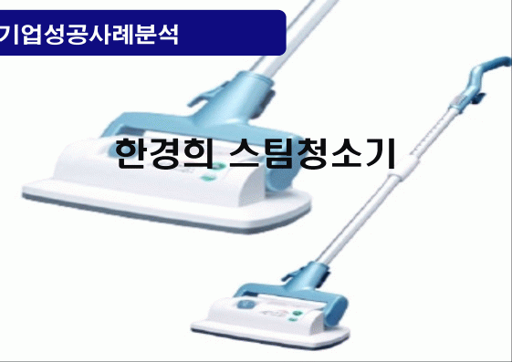 [마케팅] 기업성공사례분석-한경희스팀청소기