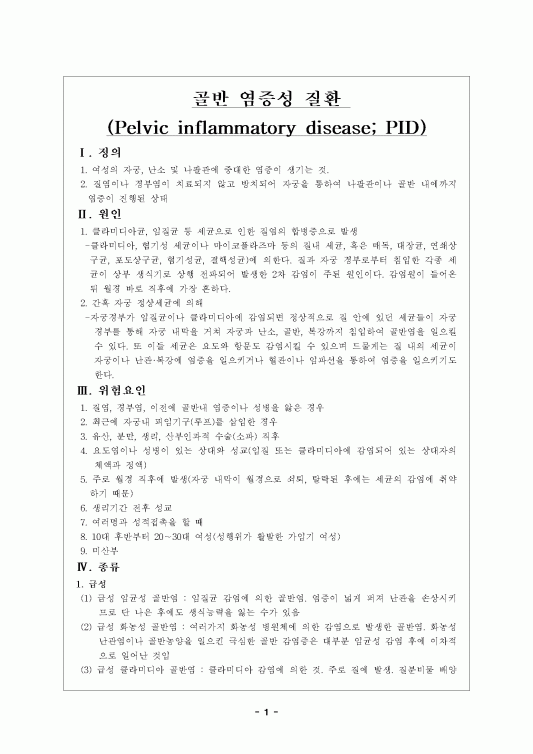 골반 염증성 질환