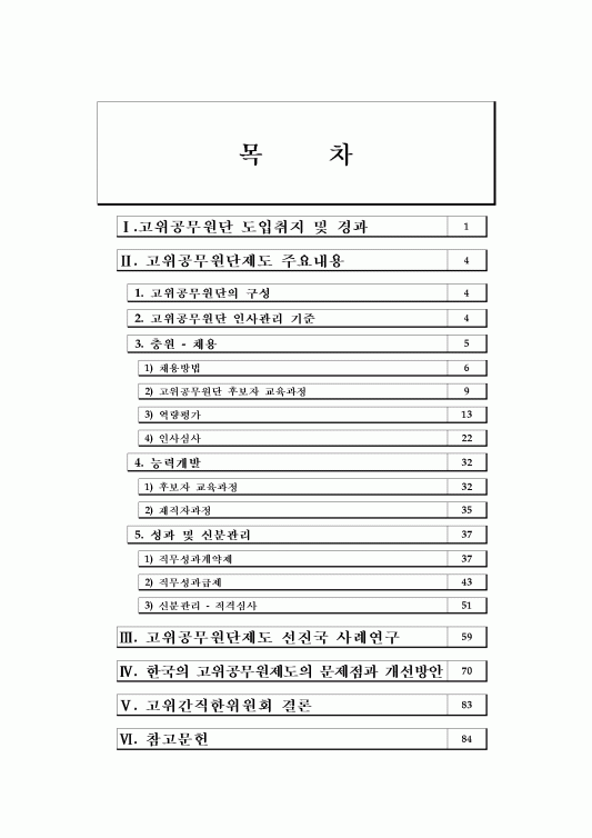 [사회과학] 고위공무원단 제도