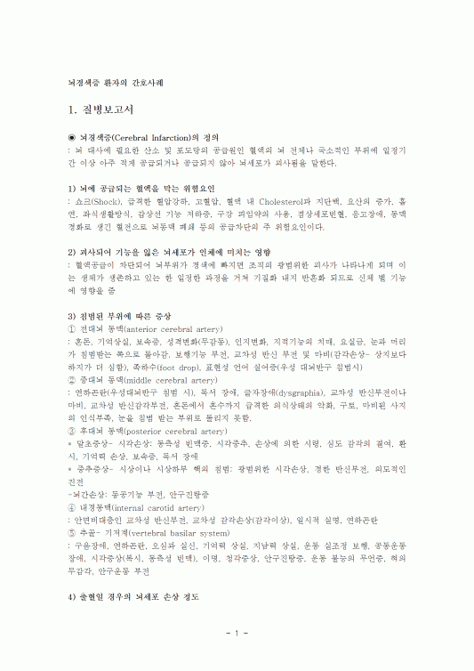 뇌경색증 case study