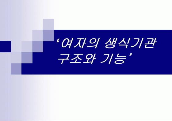 여성 생식기관 구조와 기능