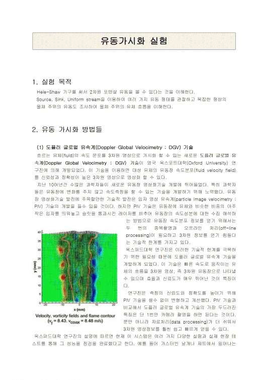 유동가시화 실험