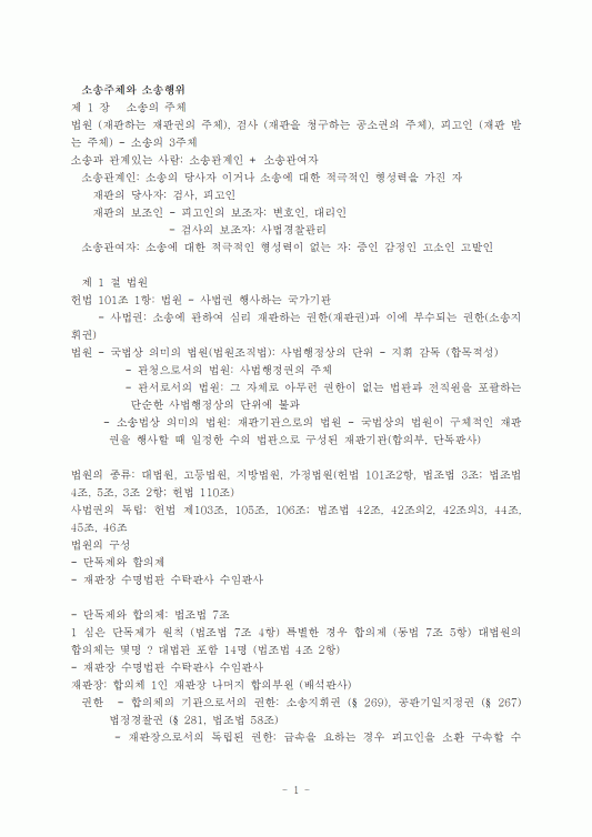 소송주체와 소송행위