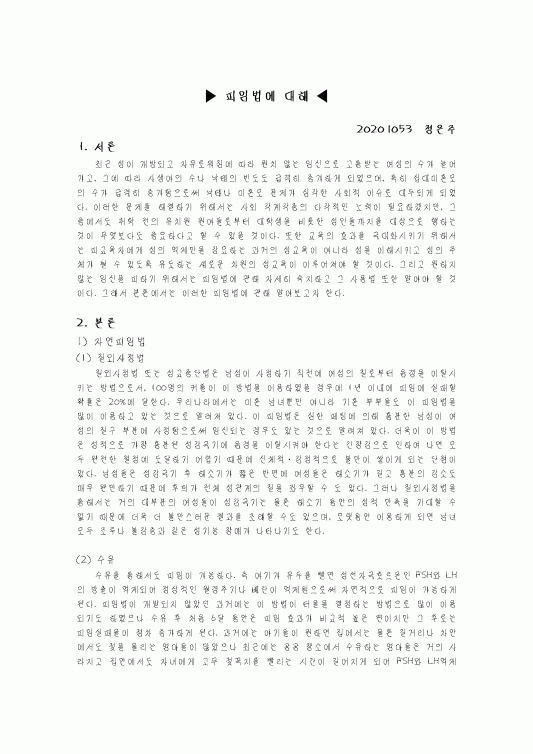 피임법에 관해