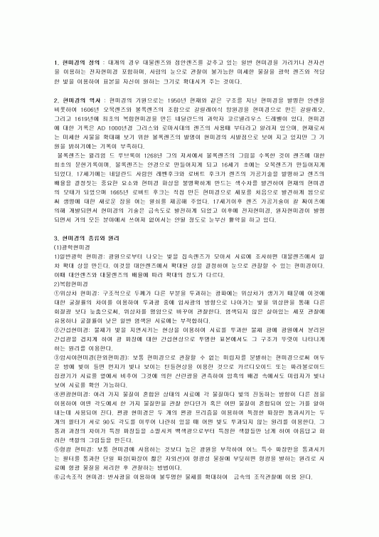 현미경에 대해서