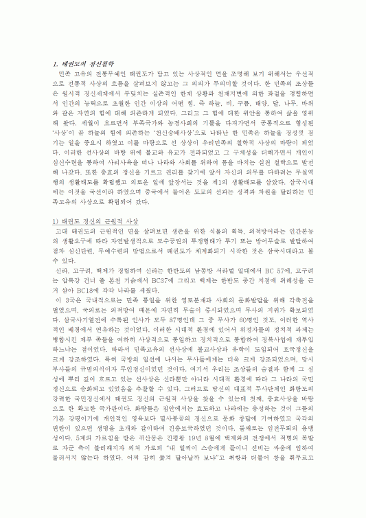 [예체능] 태권도의 정신