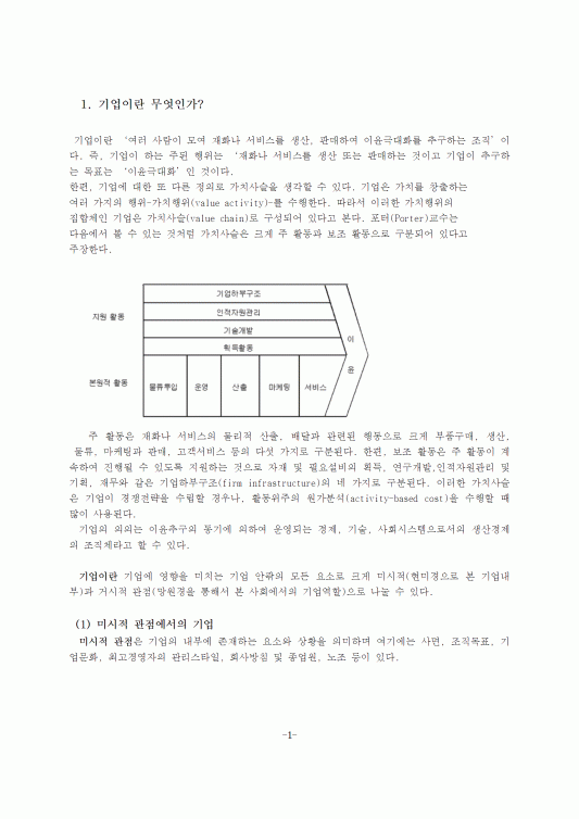 기업이란 무엇 인가(미시적관점,거시적관점,사례를 통해서 본 기업이미지등)