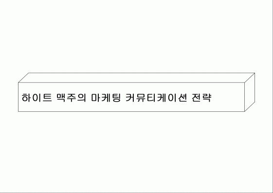 [마케팅] 하이트 맥주의 마케팅 커뮤티케이션 전략