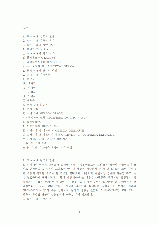 로마시대의 연극
