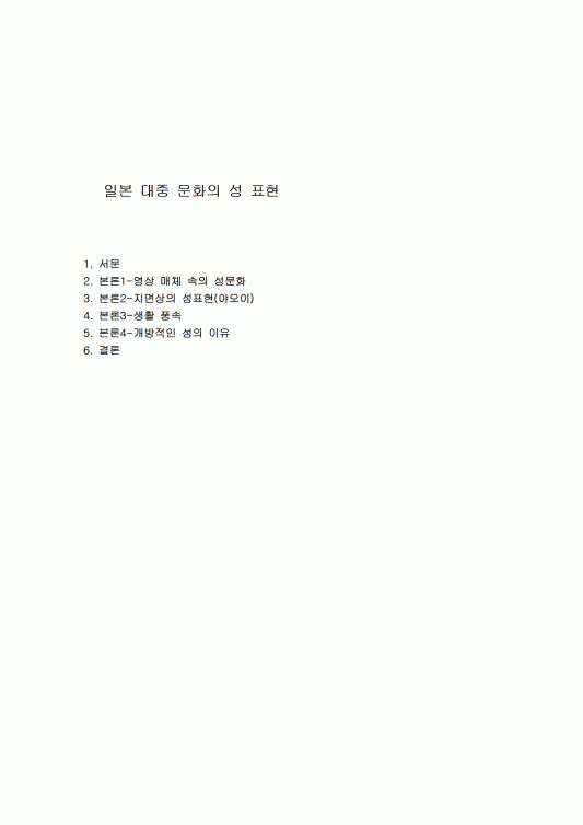 일본 대중 문화의 성 표현