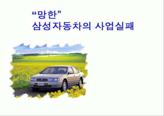 [마케팅] 삼성자동차의 사업 실패 분석