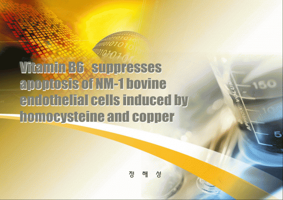 vitamin b6가 세포사멸에 미치는 영향