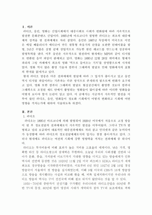 미디어의 발전 과정