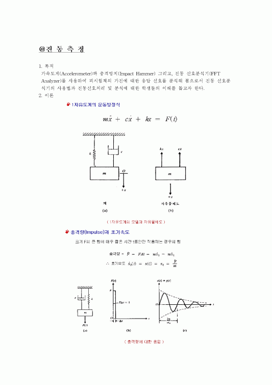진동측정 레포트 자료