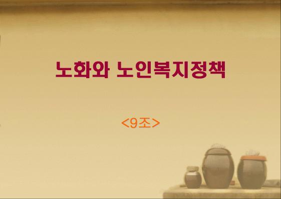 노인문제와 노인복지정책