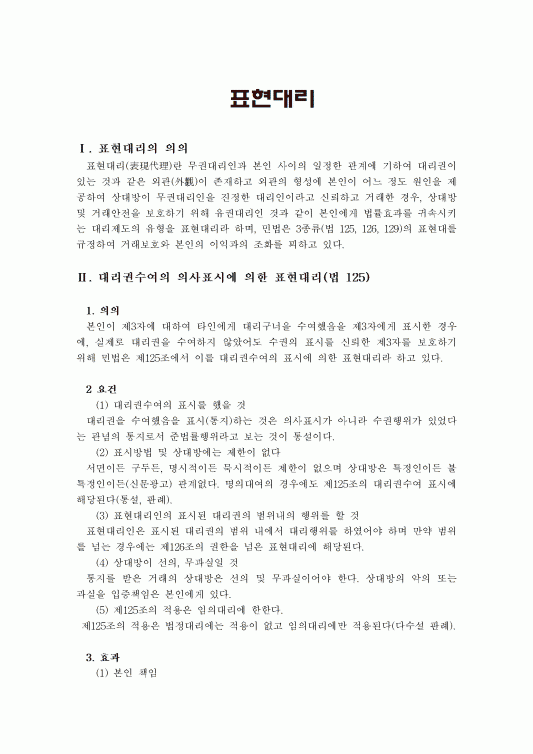 [사회과학] 표현대리