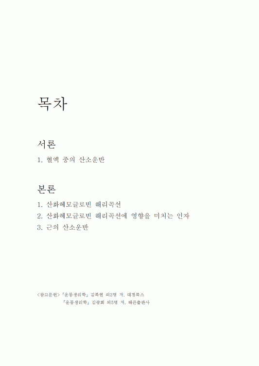 산소해리곡선