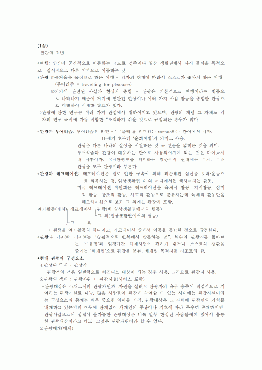 현대관광총론