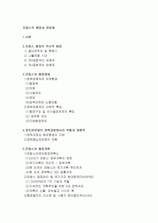 프랑스의 행정과 관료제