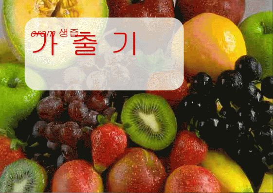 [마케팅] erom 생즙 분석