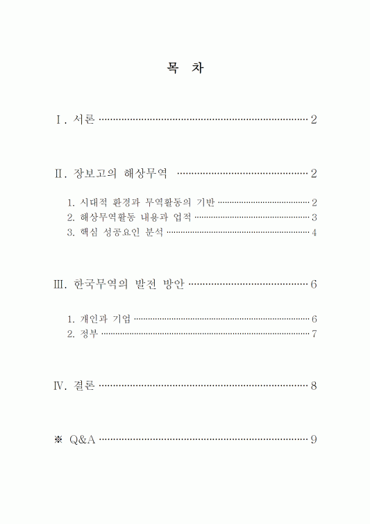 장보고를 통한 한국 무역의 발전 방안
