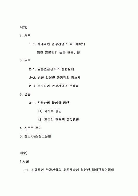 방한일본객유치방안,한국관광산업의 문제점