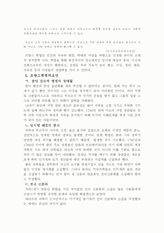 프랑스혁명의요인