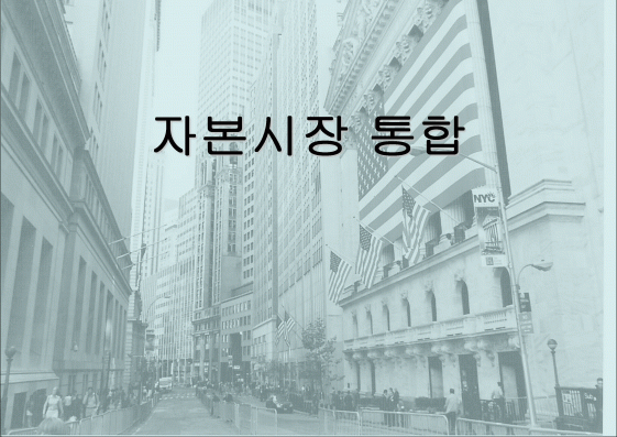 [재무] 자본시장통합 (재무사례연구)