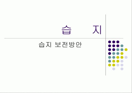 습지 보전방안