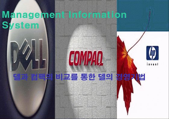 DELL과 COMPAQ의 비교를 통한 델의 경영기법