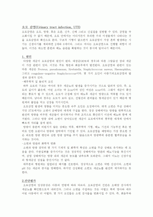 요로 감염 (Urinary tract infection, UTI)