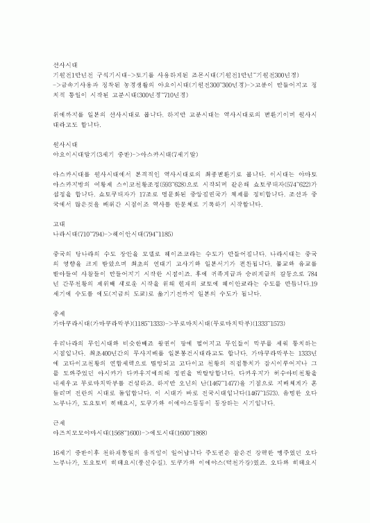 일본역사 레포트 자료