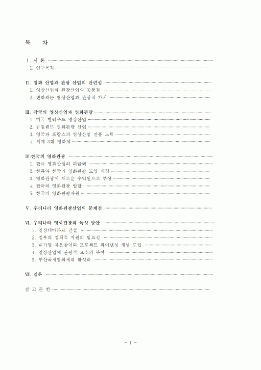 한국의 영화관광