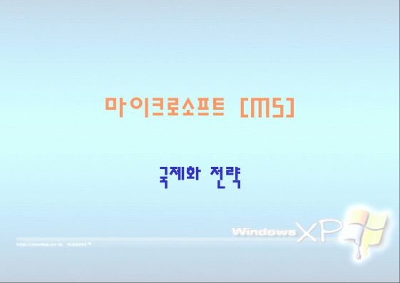 마이크로소프트(MS)의 국제화전략