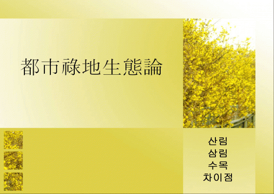산림과 삼림과 숲