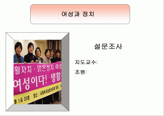 [기타] 여성과 정치