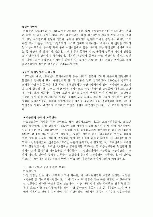 전봉준과 농민운동