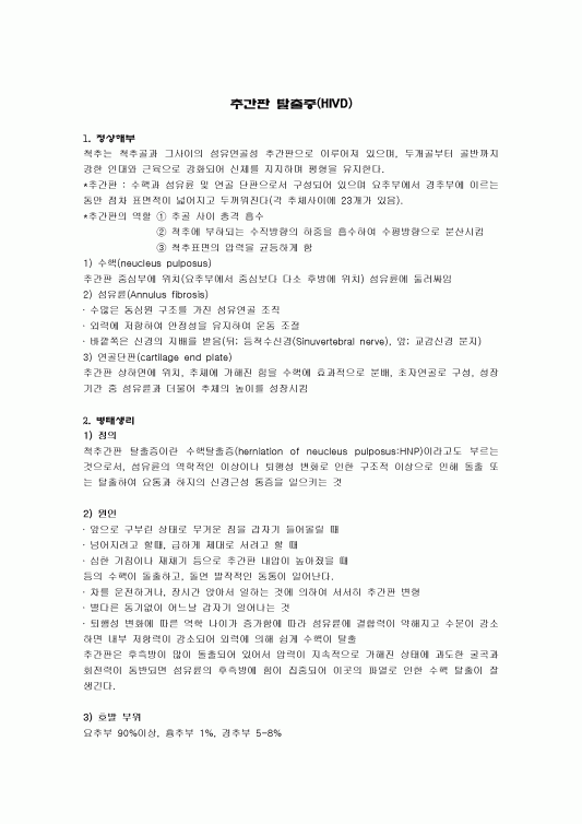 추간판탈출증(HIVD)