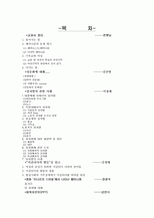 [성과 문화]성차별 여성의 성에 관한 주장과 성차별적 요소