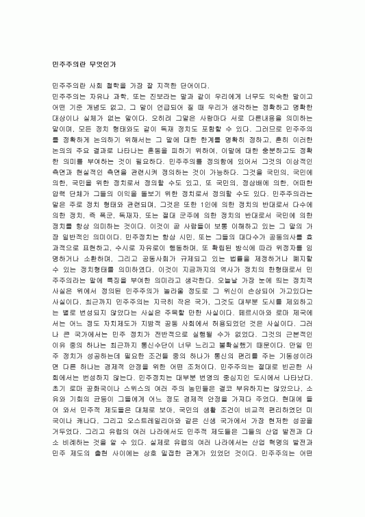 민주주의란 무엇인가