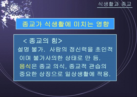 식생활과 종교