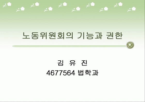 노동위원회의 기능과 권한