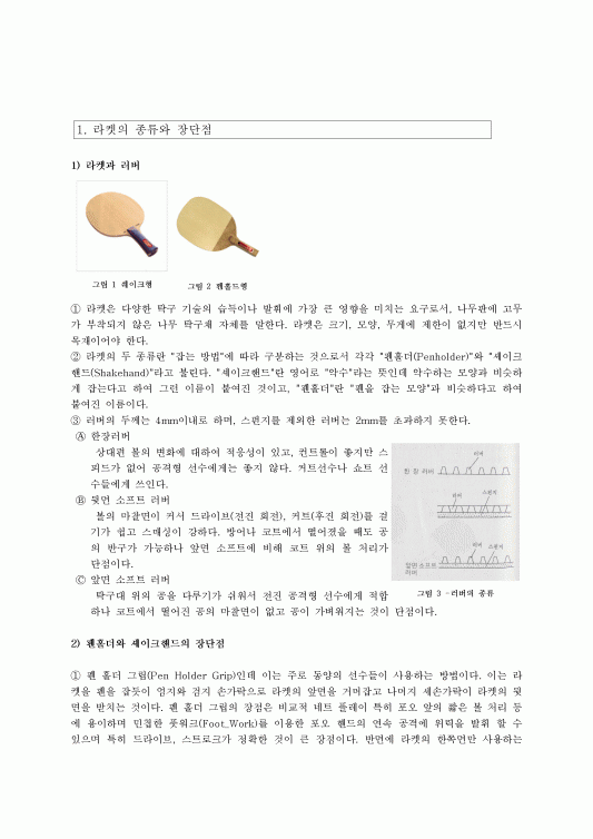 탁구에 대한 정리