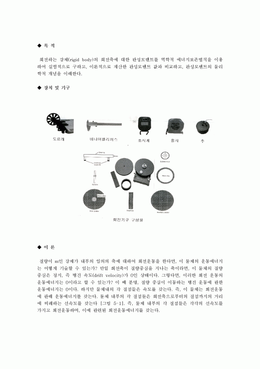 관성모멘트실험 예비&결과