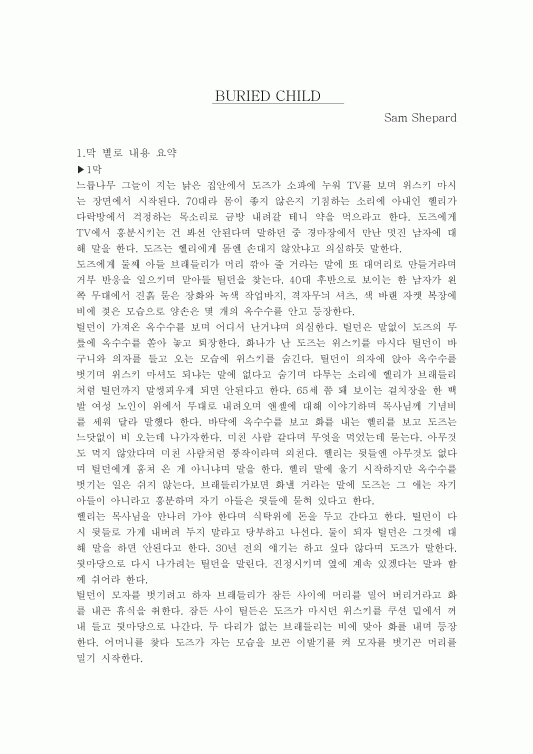 매장된 아이 레포트 자료